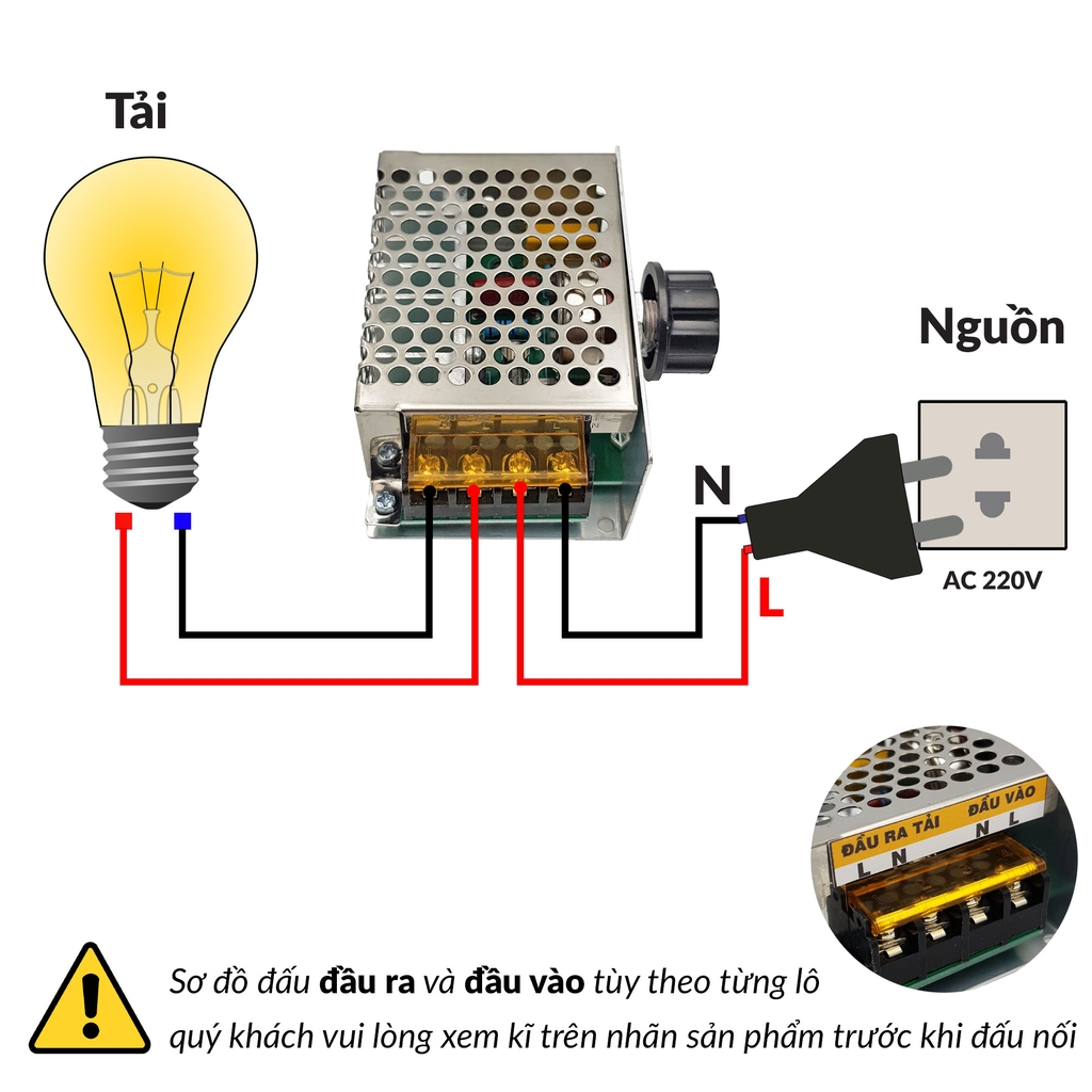 Mạch điều khiển Triac 4000W / Dimmer 4000W AC220V - G1H7 (KA1H1) | Công ...