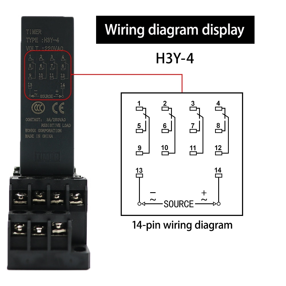Rơ le thời gian BERM H3Y-4-SX 220V 0.1S-99H / on delay, Trễ tắt, lặp vô hạn / B4H13 | Công ty cổ ...