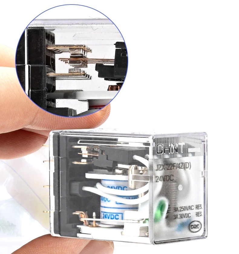 Rơ le trung gian 220V 5A JZX-22F(D)/4Z 14 chân / chính hãng Chint / tương tự Relay MY4N - D2H20 ...
