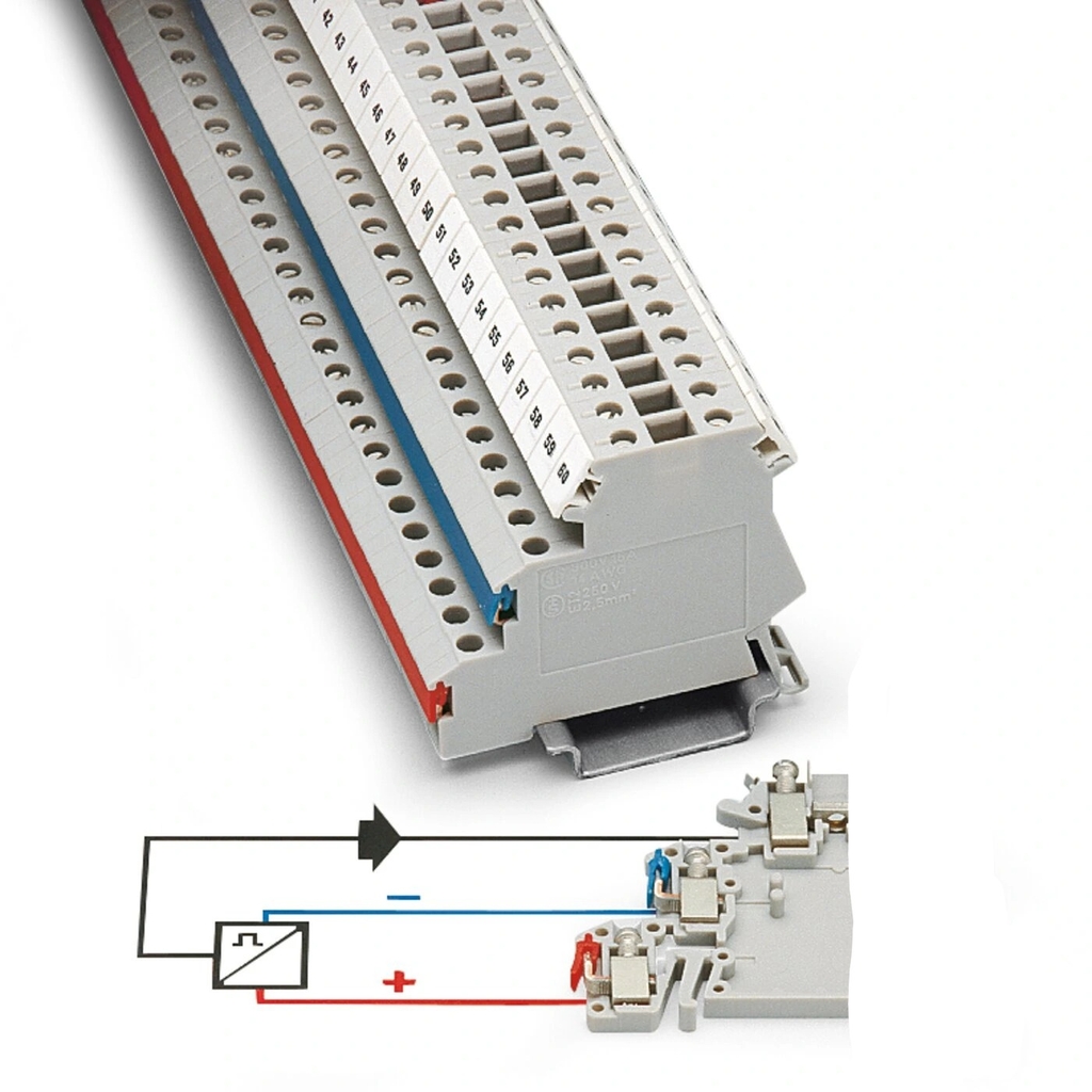 Cầu đấu cảm biến 3 tầng DIKD1.5 UK 0.2-2.5mm cài ray / sensor terminal ...
