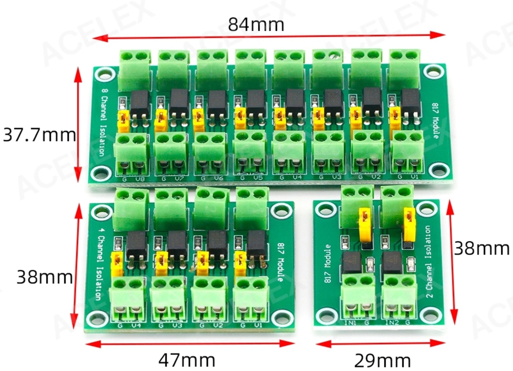 Bo mạch cách ly PC817 4 kênh / module opto / A7H12 | Công ty cổ phần Linh Kiện Việt Nam