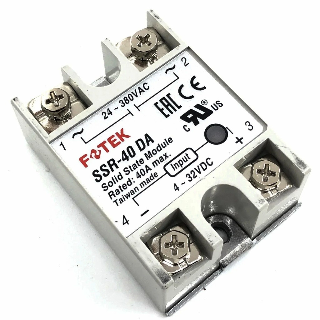 Rơ le bán dẫn DC-AC SSR-40DA 40A chính hãng FOTEK - A9H20 | Công ty cổ phần Linh Kiện Việt Nam