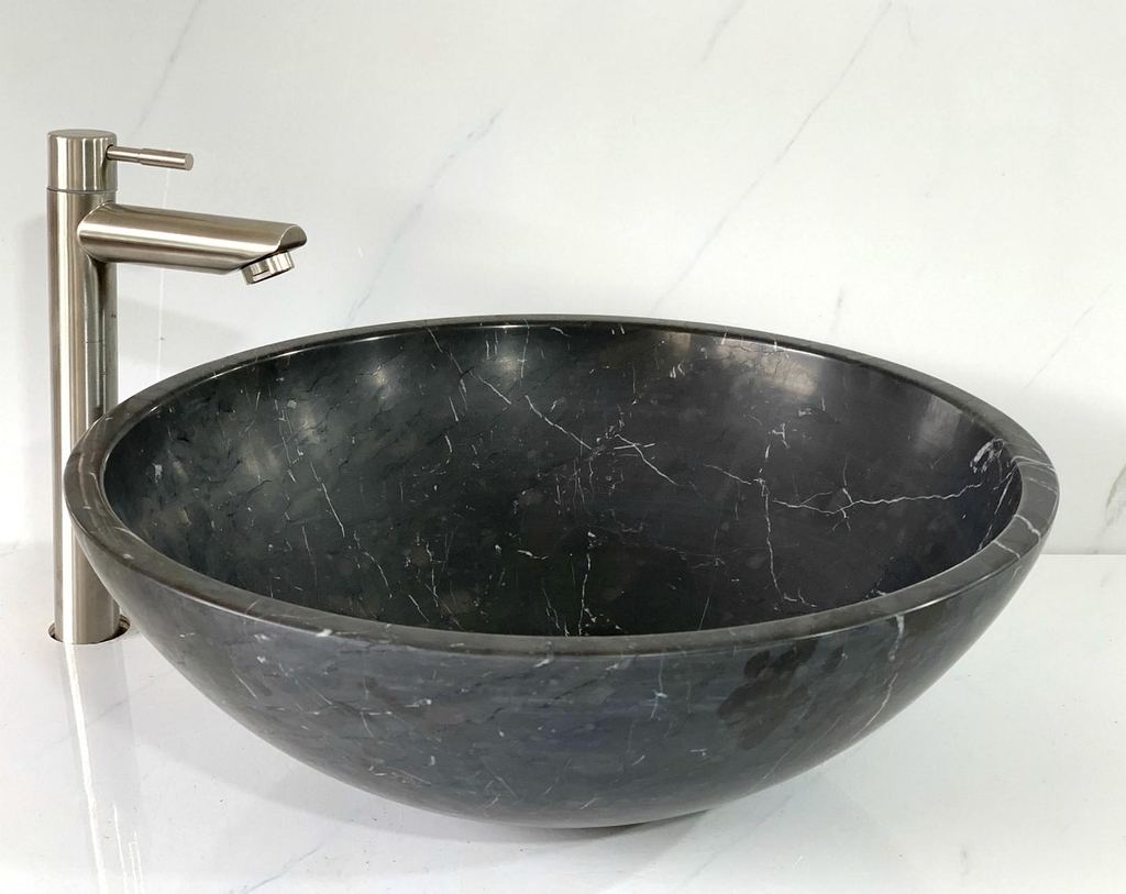 NATURAL STONE BATHROOM BASIN - ITALY BLACK - BST03A VIETNAM STONE ...