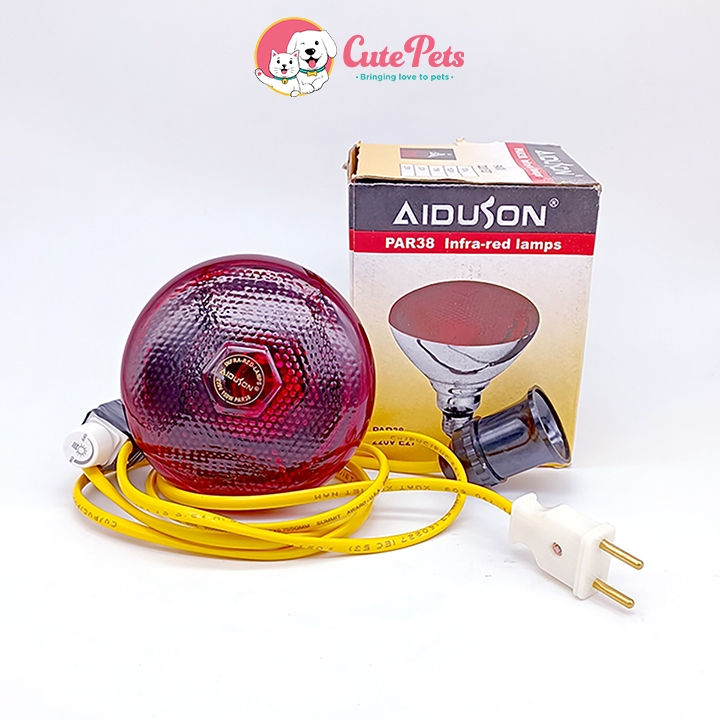 Bóng sưởi hồng ngoại R125 100w + Phụ kiện điều chỉnh nhiệt Cutepets ...