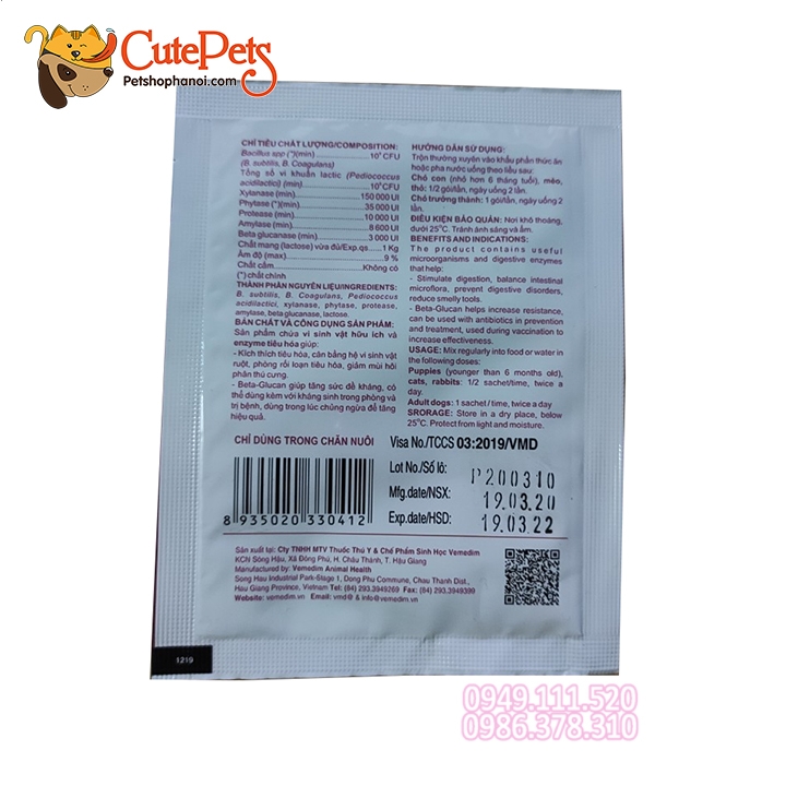 Men tiêu hóa PROBISOL Cutepets - Pet shop & Grooming Spa Thú cưng Hà Nội
