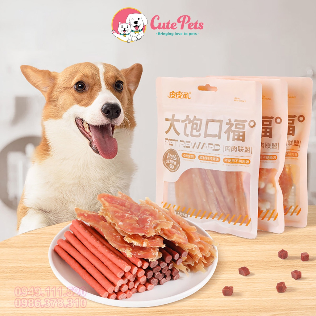 Viên thưởng cho chó vị bò PET REWARD 108g Cutepets - Pet shop & Grooming Spa Thú cưng Hà Nội