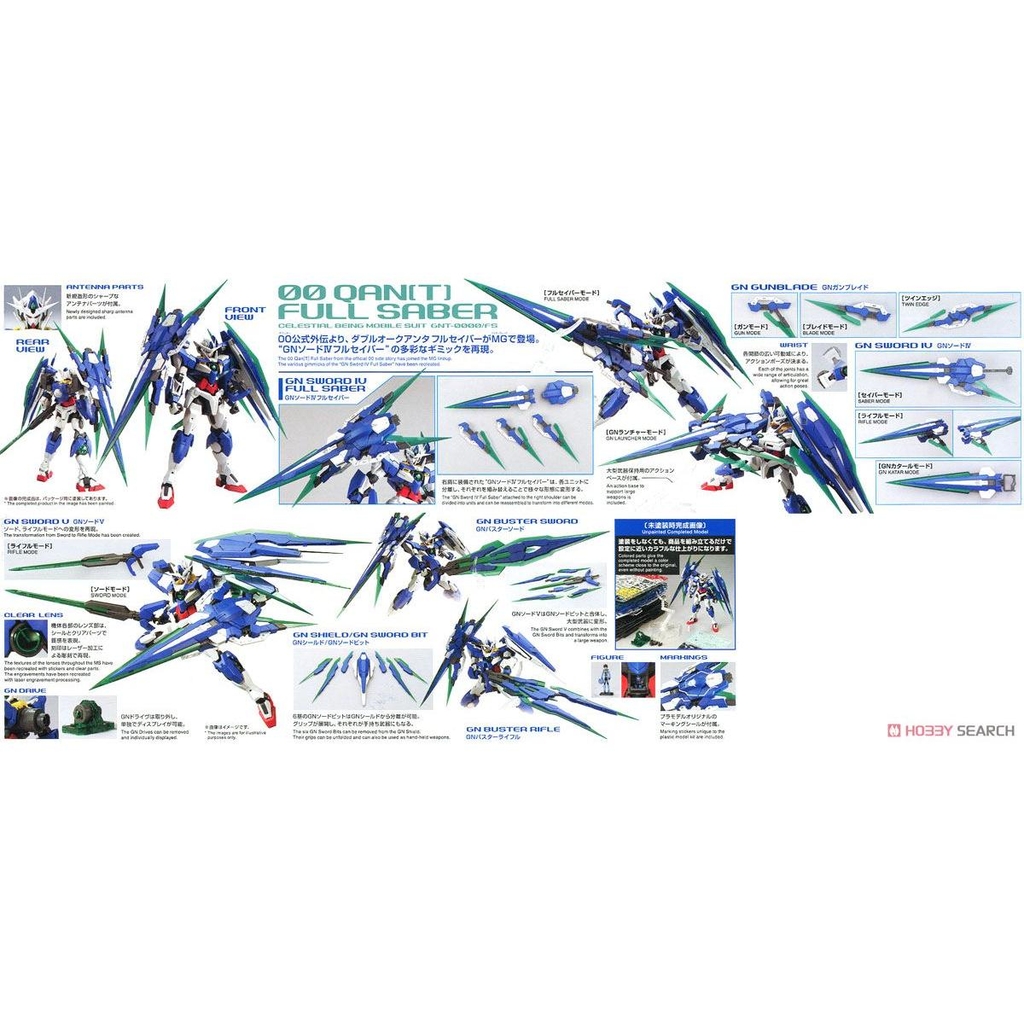 00 QAN[T] Full Saber (MG) Gundam