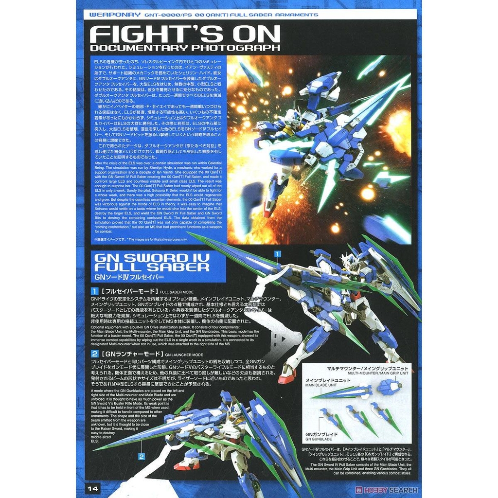 00 QAN[T] Full Saber (MG) Gundam
