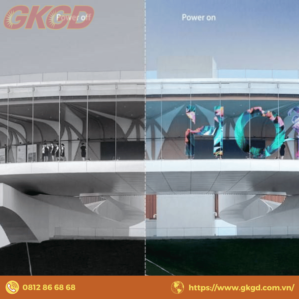 Màn hình LED trong suốt dán kính mỏng - LED Film GKGD Việt Nam