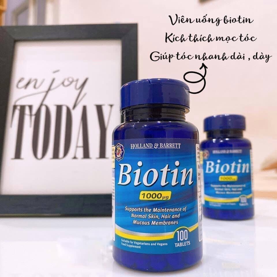 Vi n U ng M c T c Biotin HOLLAND AND BARRET 100 Vi n 1000MG HapuMart