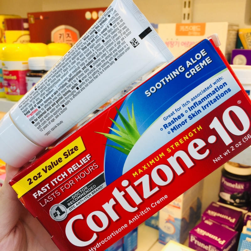KEM GIẢM ĐAU NGỨA CORTIZONE SOOTHING ALOE CREAM FAST ITCH RELIEF LASTS ...