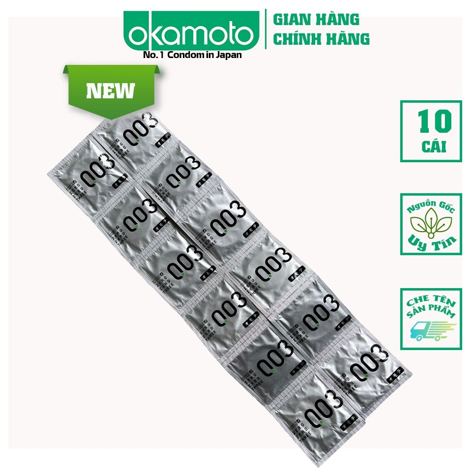 Bao cao su Okamoto 0.03 Platinum Trong Suốt Mềm Mại Hộp 10 Cái | Okamoto Việt Nam