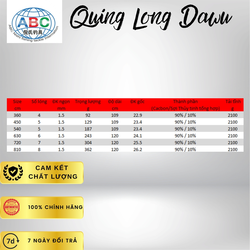 Cần tay ABC Dawu Hỏa Diệm Sơn 5H | Đồ câu Cường KL