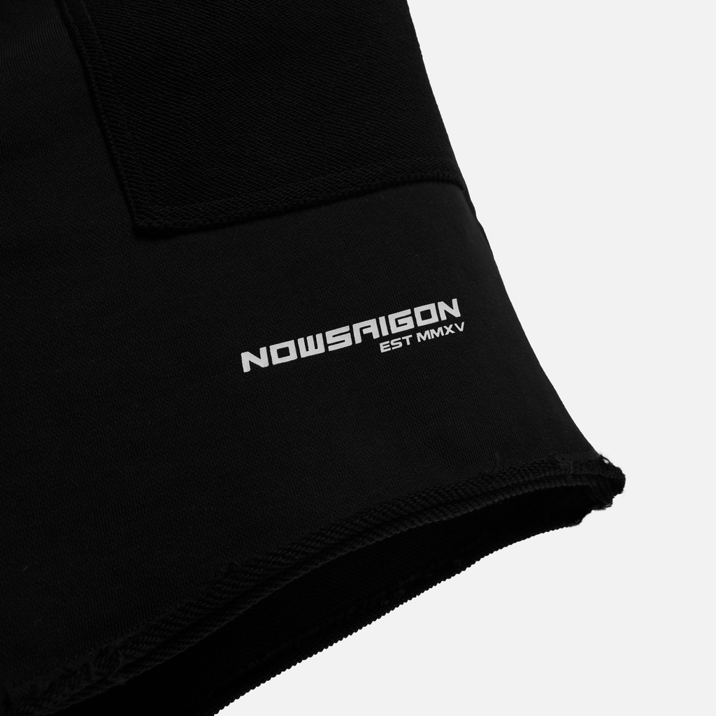 NOWSAIGON SWEATSHORTS - BLACK