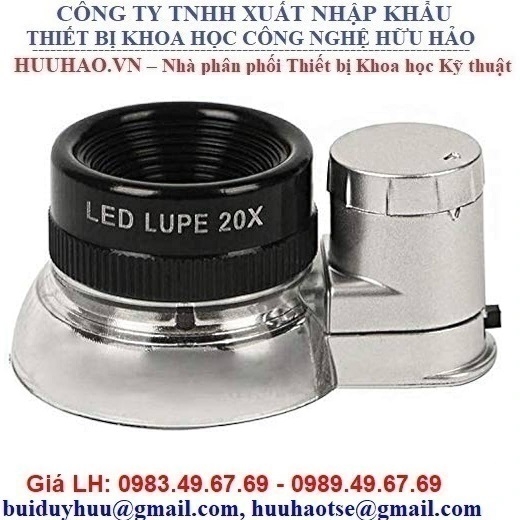KÍNH LÚP BỎ TÚI 6 LED LUPE 20X - huuhao.vn