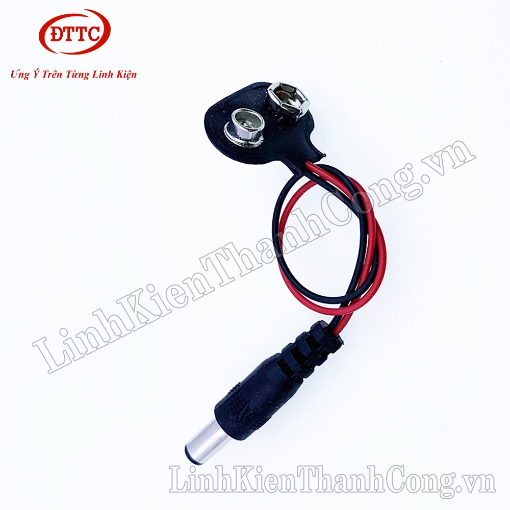 Dây Đế Pin 9V Ra Đầu Jack DC 5.5X2.1mm
