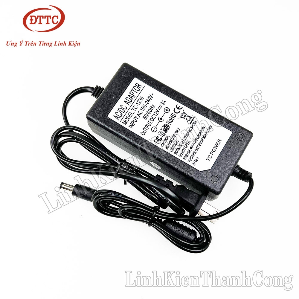 Nguồn Adapter 12V 3A - Nguồn Xung - Linh Kiện Thành Công