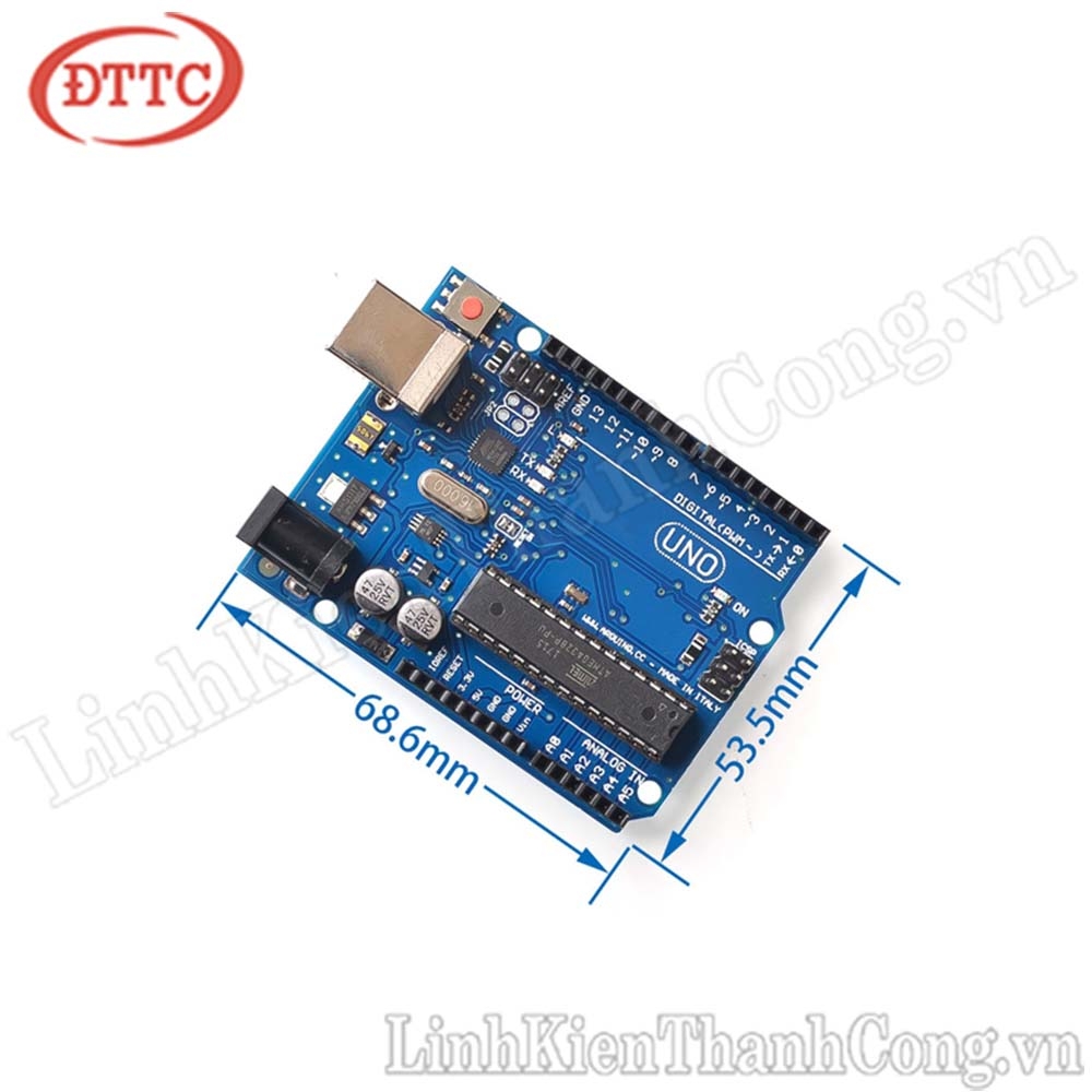Kit Arduino Uno R3 Chíp Cắm Atmega328p Cáp Usb