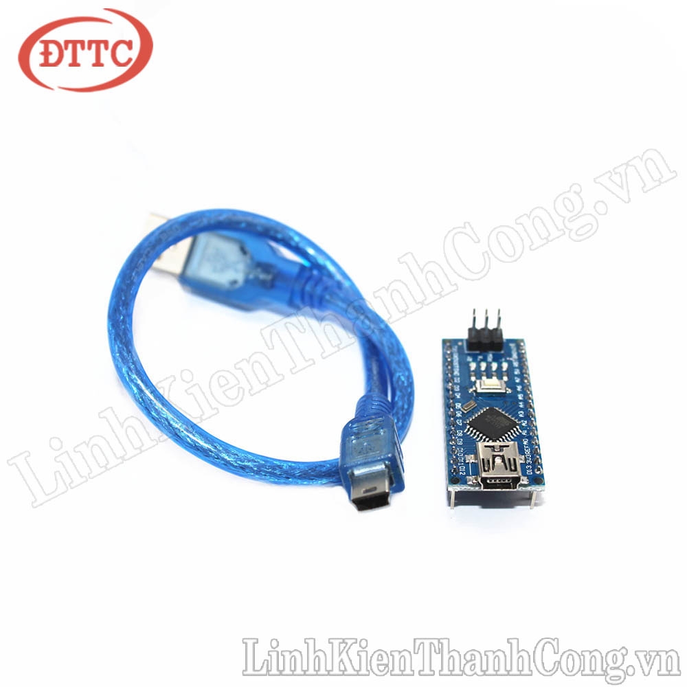 Kit Arduino Nano V3.0 - Chip Atmega328P + Cáp USB