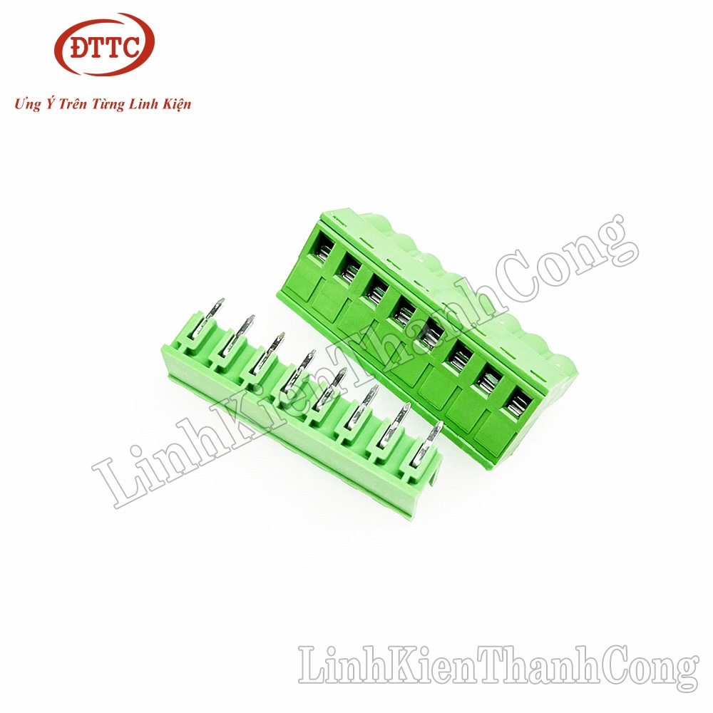 Cầu Đấu Terminal 8P 2EDG5.08-8P 5.08mm Xanh Cong (Đực + Cái)