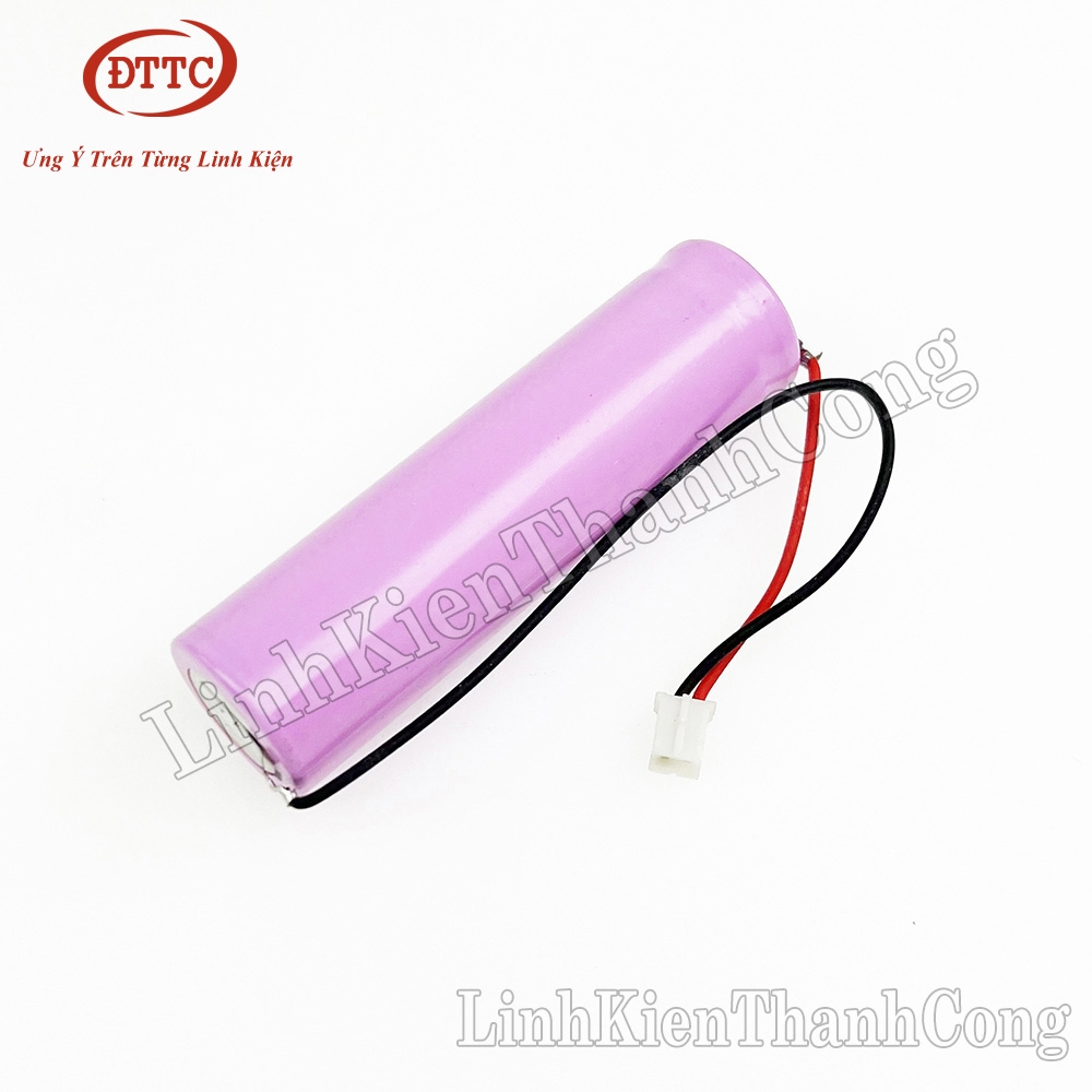 Pin Li-on 18650 3.7V 1Ah 1000mAh Có Gắn Cáp XH2.54