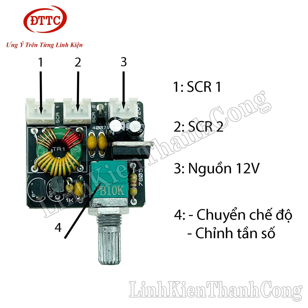 Mạch Băm PIC 5 Chế Độ, 1 Biến Trở Chỉnh