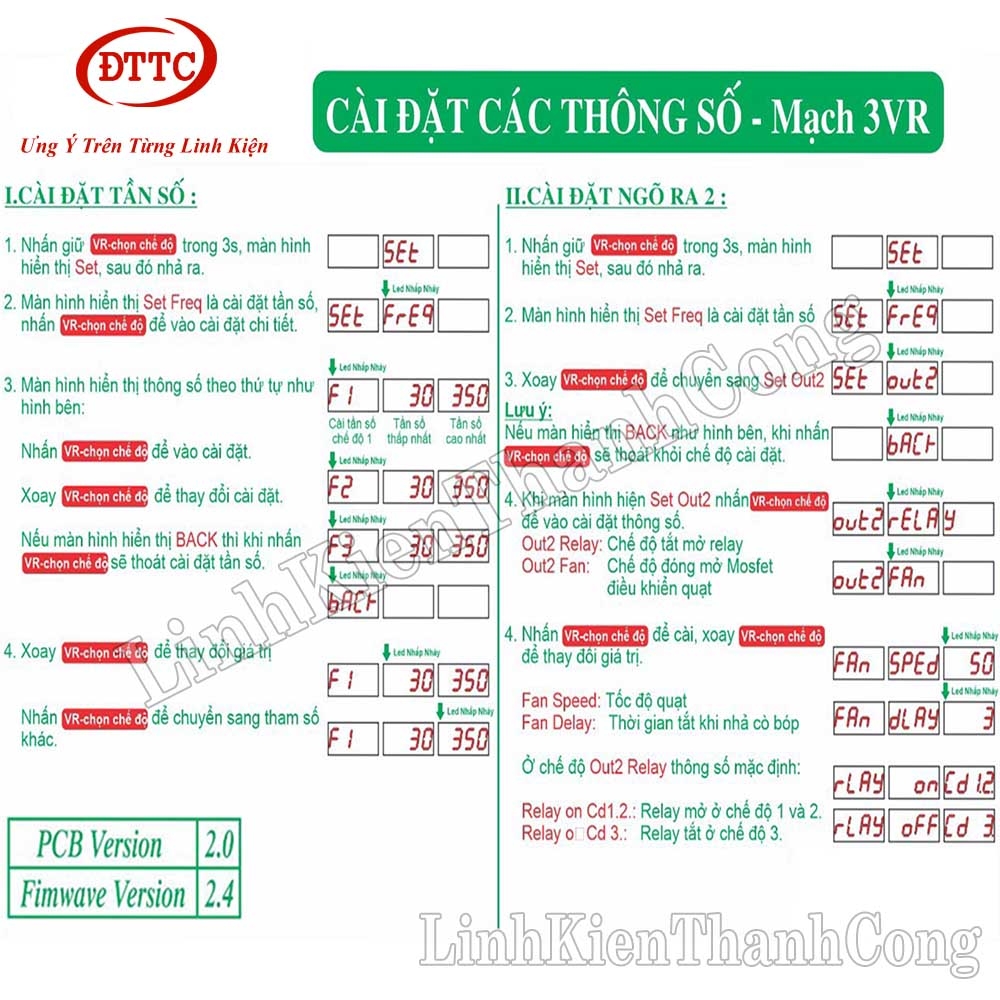 Mạch Băm MCU 3VR 3 Chế Độ