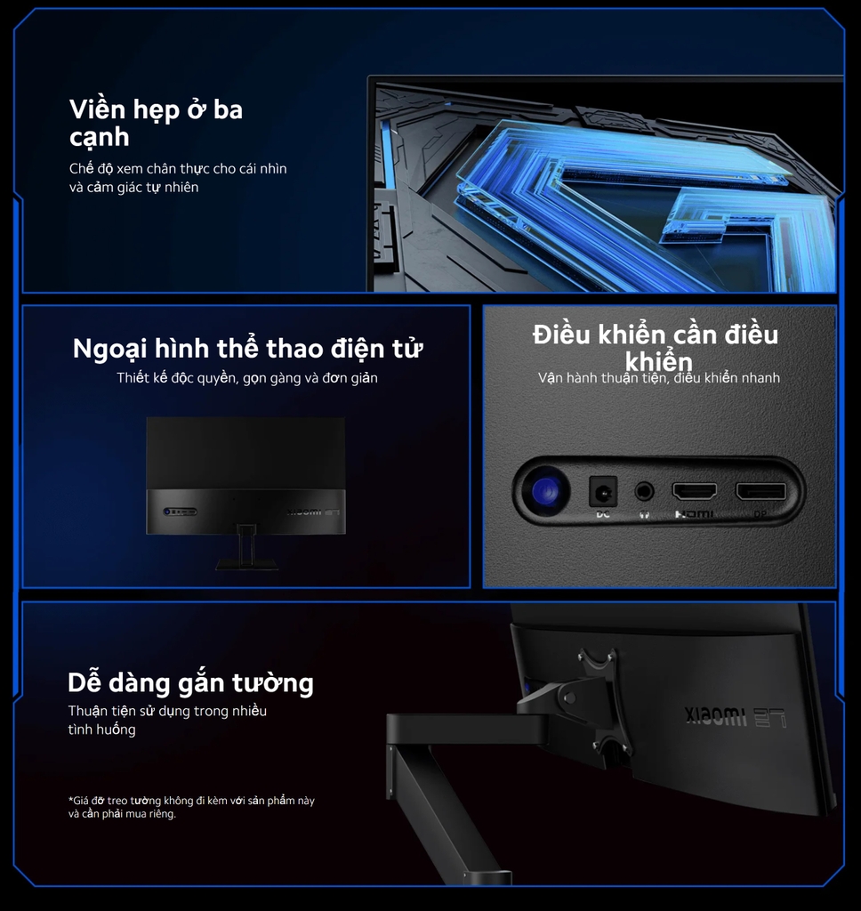 Màn hình máy tính Xiaomi Gaming G27i 27 inch FHD/IPS/165Hz/1ms/FreeSync ...