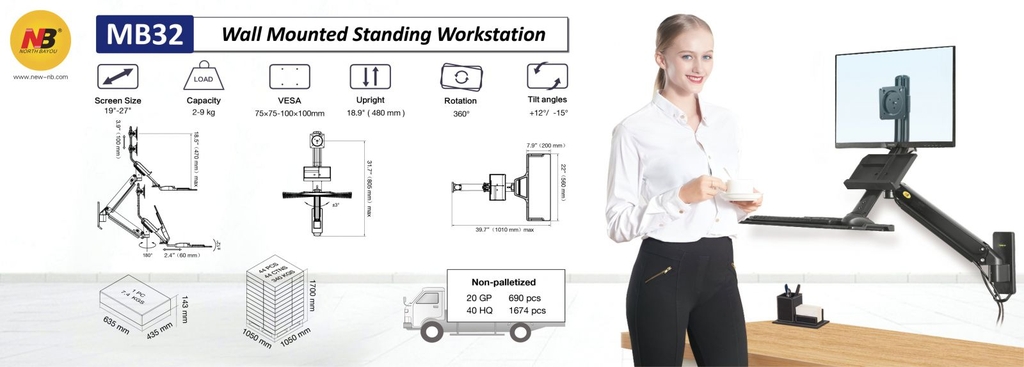 Giá đỡ màn hình NB MB32 Từ 17-32 inch