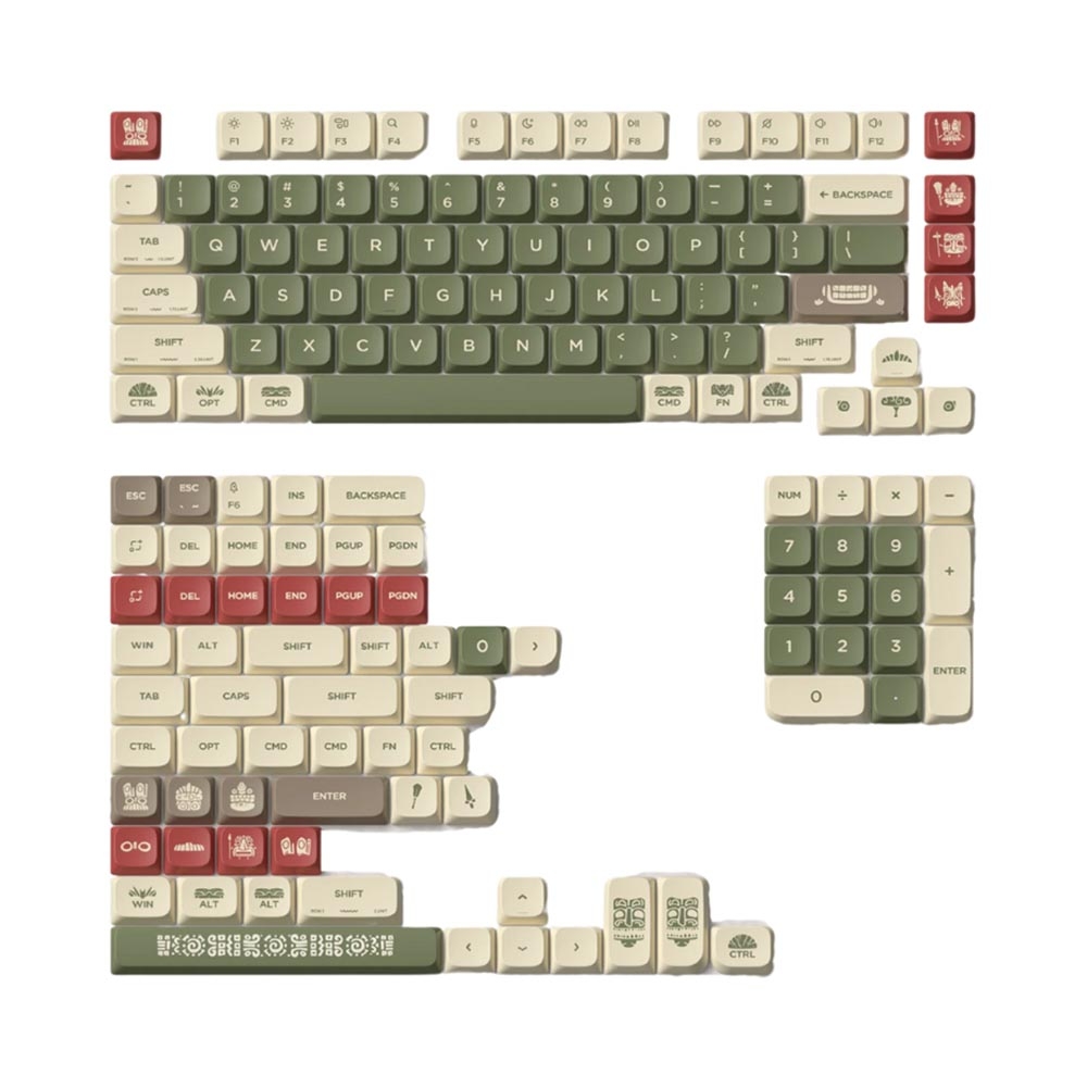 Bộ Keycap NuPhy Carved Prairie PBT Dyesub nSA Profile for Low-Profile
