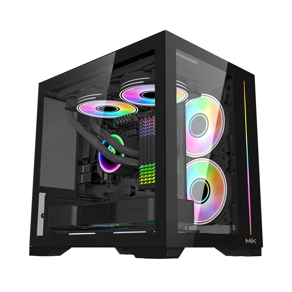 Case máy tính MIK LV12 Mini Elite Black ARGB Led Strip MIK-LV12-Mini ...