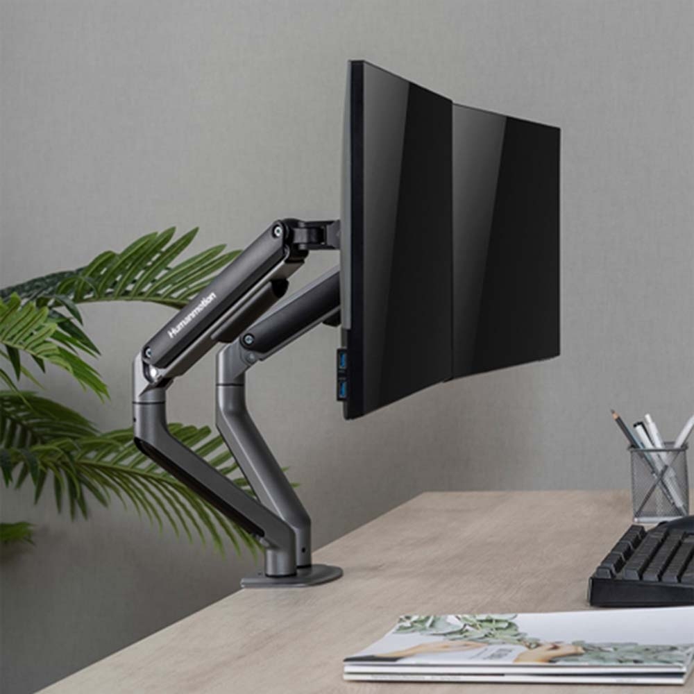 Giá đỡ 2 màn hình Human Motion Monitor Arm T6 Pro Dual 17-32 Inch