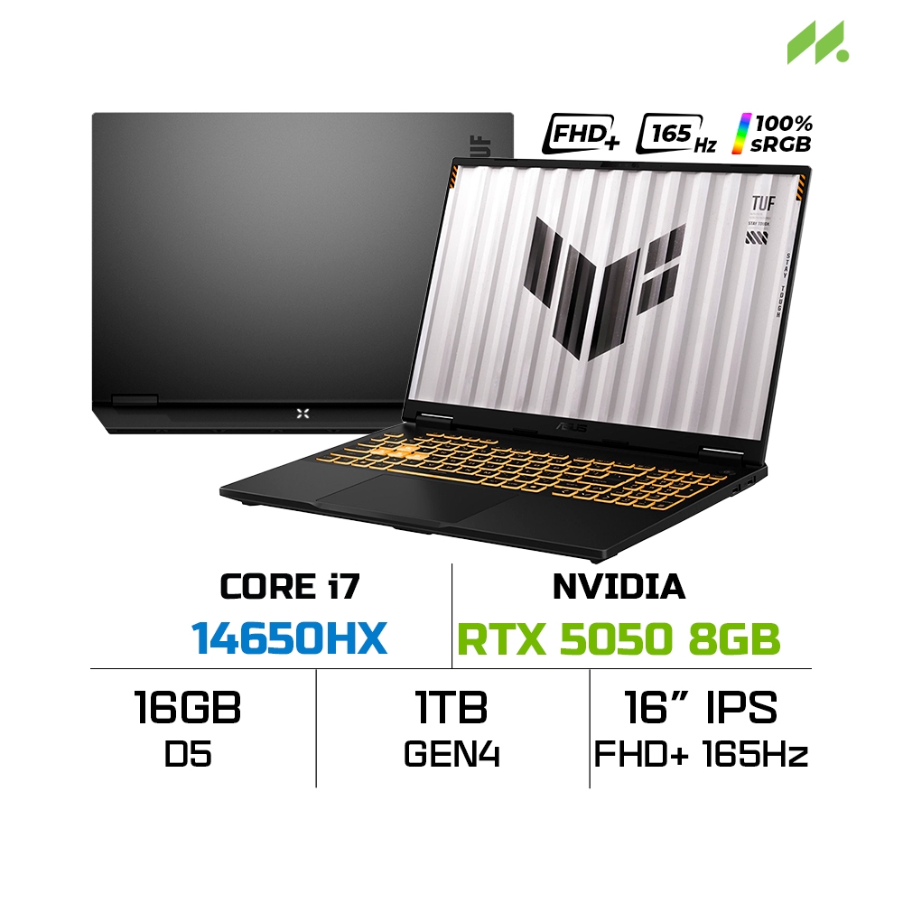Laptop ASUS TUF Gaming F16 FX608JHR-RV037W, RTX 5050 8GB - MemoryZone