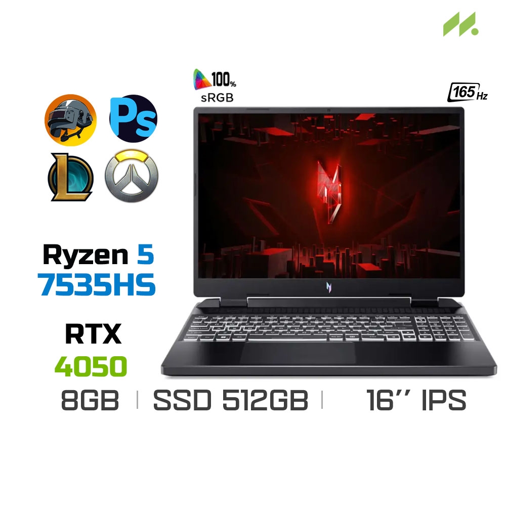 Laptop Gaming Acer Nitro 16 Phoenix AN16-41-R5M4 (Ryzen 5 7535HS, RTX ...