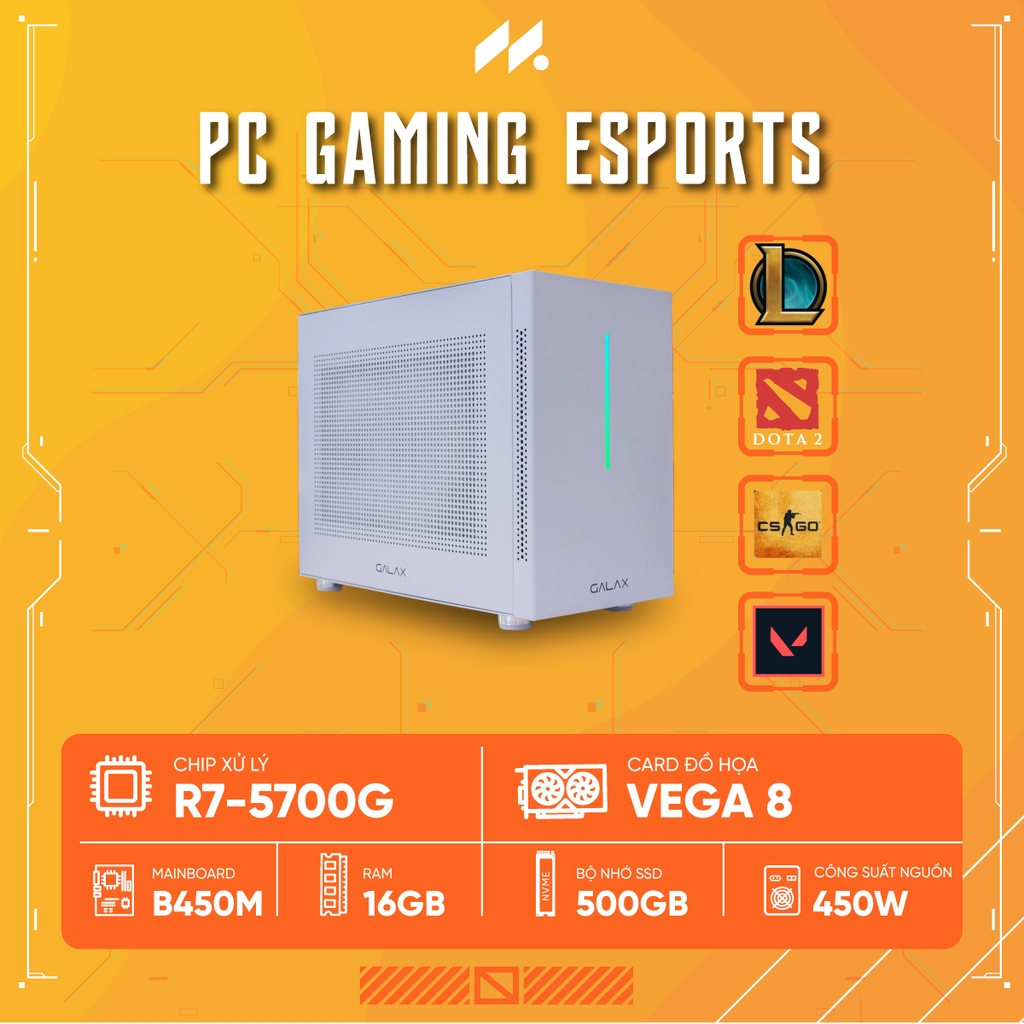 PC Gaming Esports R7 MINI (Ryzen 7 5700G, Radeon Graphics, Ram 16GB ...