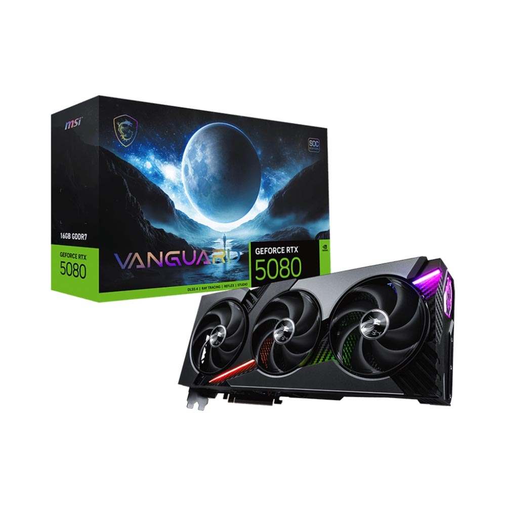 VGA MSI GeForce RTX 5080 VANGUARD SOC 16GB GDDR7