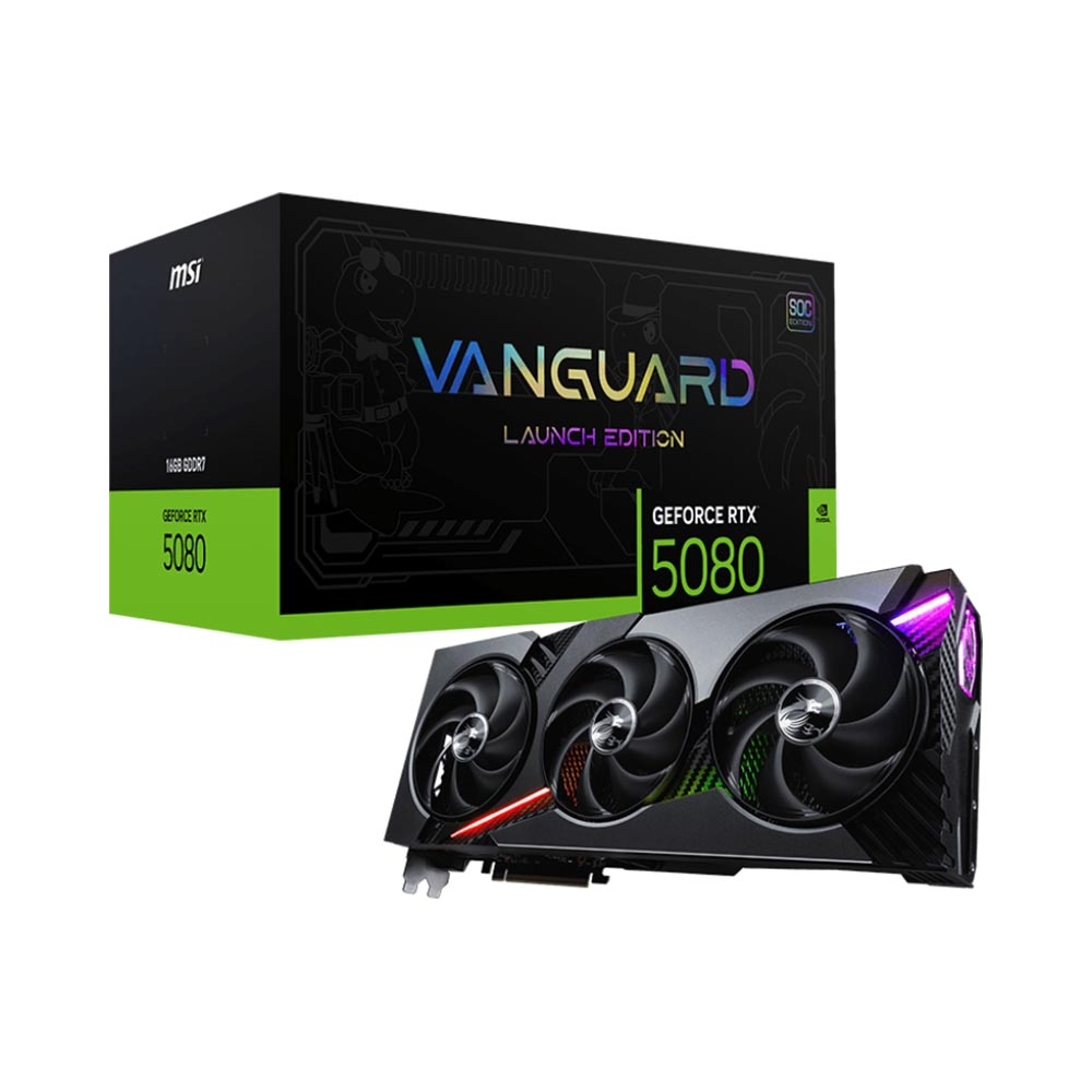 VGA MSI GeForce RTX 5080 VANGUARD SOC LAUNCH EDITION 16GB GDDR7