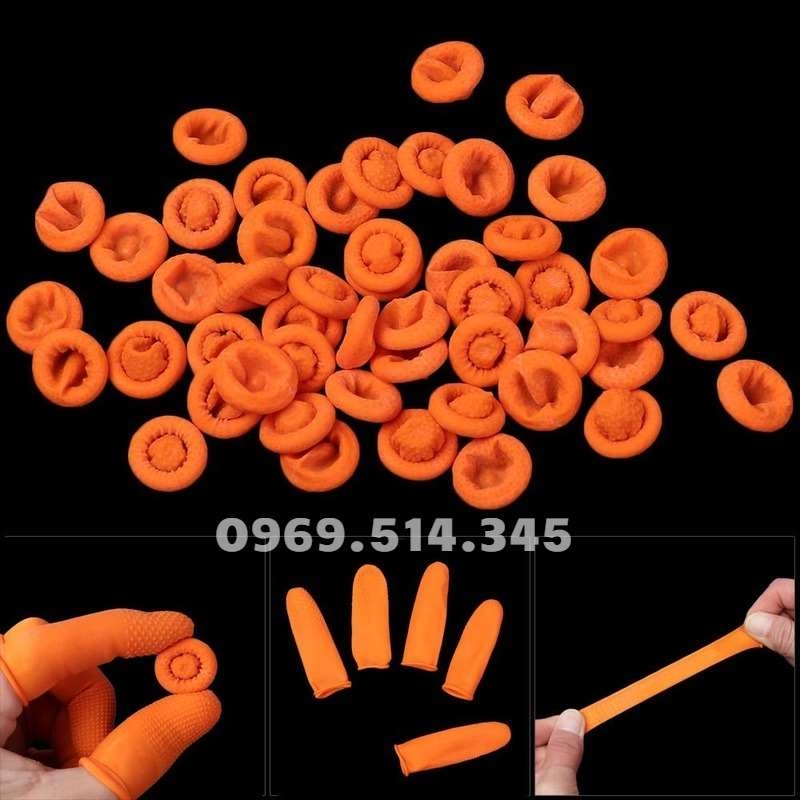 Bao ngón tay cao su có gai, màu cam (Finger Stall) - Giá sỉ VÔ ĐỊCH – LILA