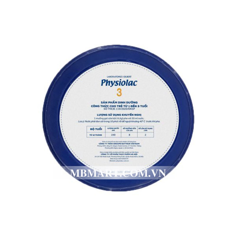 Sữa Physiolac số 3 400gr hỗ trợ trí não, phát triển chiều cao | MBMart ...