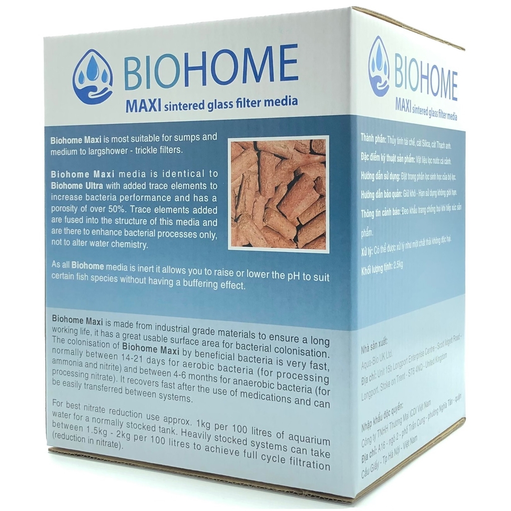Vật liệu lọc nước cao cấp bể cá cảnh Biohome Maxi ICDI Aquarium and Pets