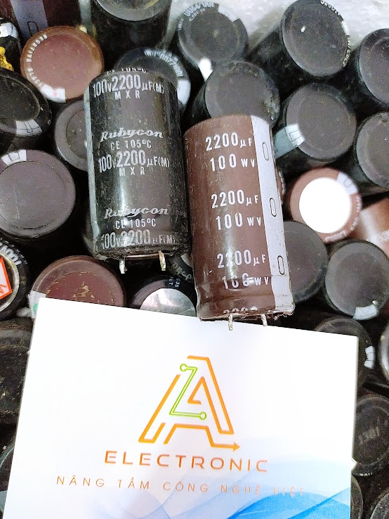 Tụ Rubycon 2200uf 100v 25*45mm cũ tháo máy RK-174 | Cửa hàng thiết bị - Linh kiện điện tử A to Z