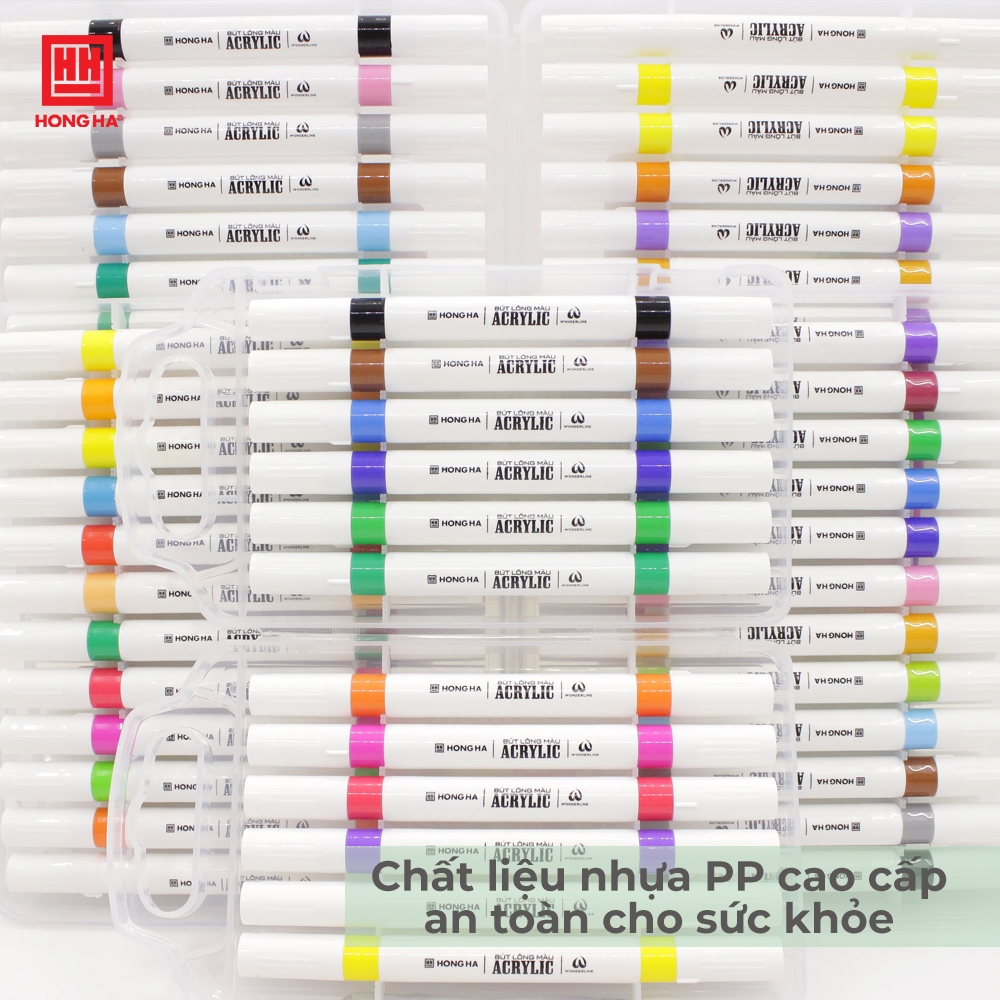 Bút lông màu Acrylic 2 đầu Hồng Hà 36 màu - 8147