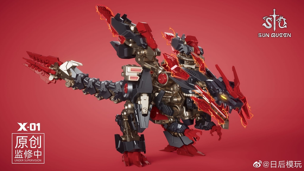 Mô Hình Sun Queen X-01 Zoids Destiny Black / White Sturm Tyrann Đồ Chơi ...