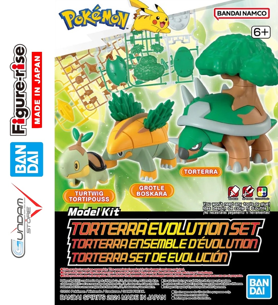 Mô Hình Pokemon TORTERRA EVOLUTION SET Pokepla Collection Quick Bandai ...