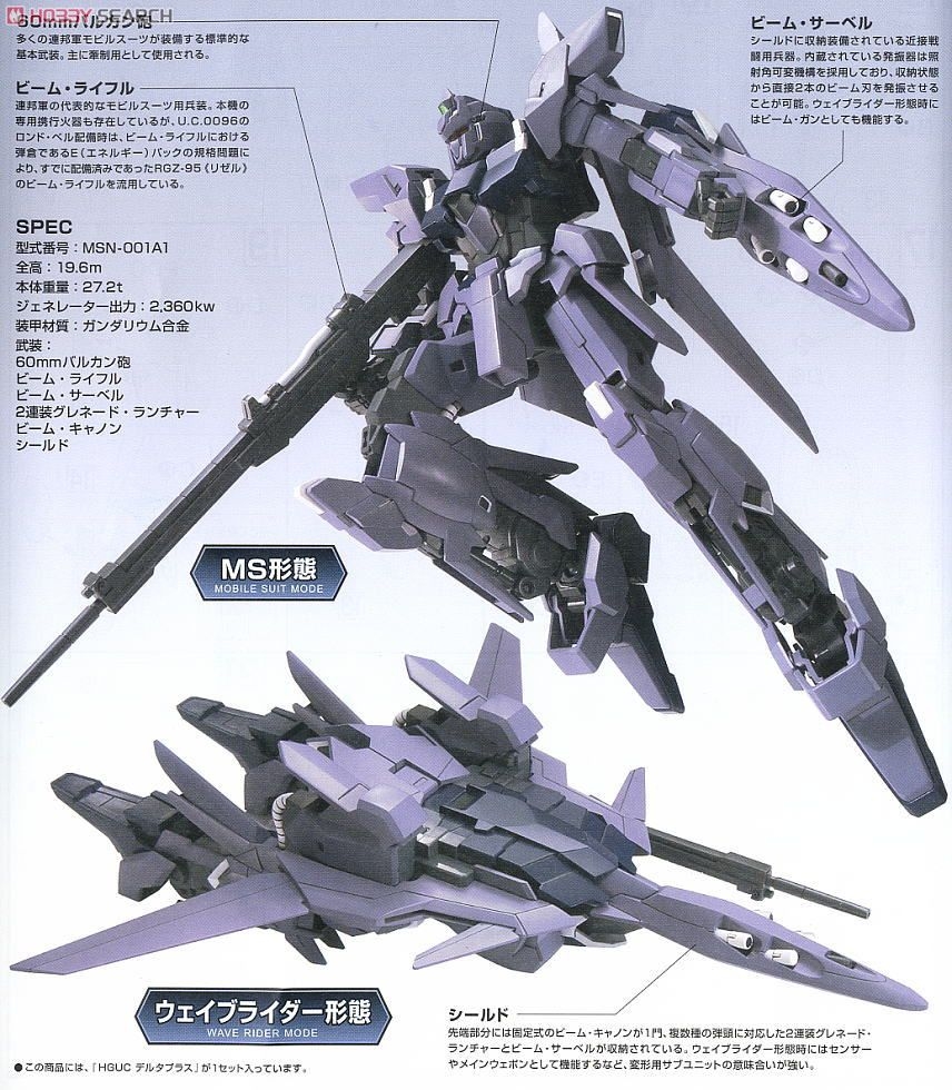 Mô Hình Gundam HG Delta Plus 1/144 Bandai HGUC Đồ Chơi Lắp Ráp Anime ...