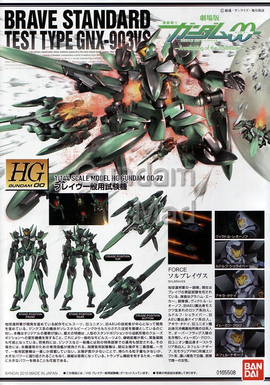 Mô Hình Gundam HG BRAVE STANDARD TYPE Bandai 00 1/144 HG00 Đồ Chơi Lắp ...
