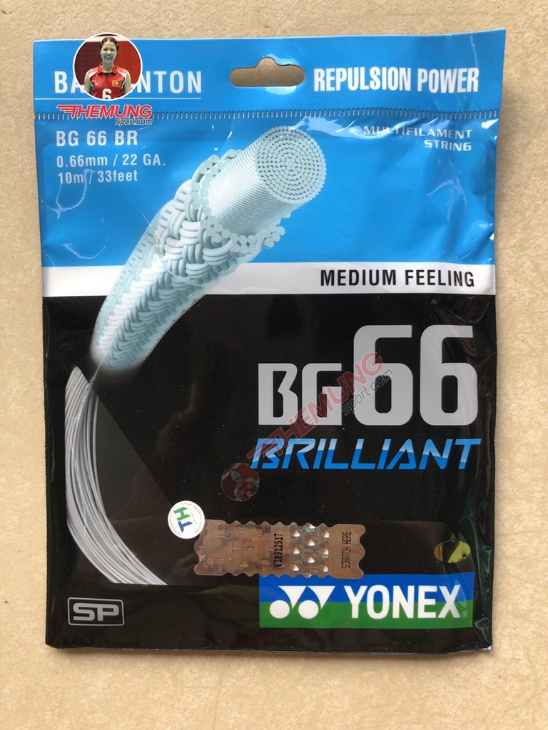 [BG66Bri] Dây cước căng vợt Yonex BG 66 Brilliant Thế Mừng Sport