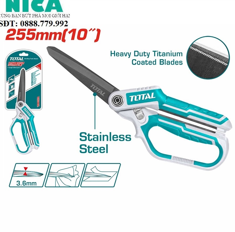 Kéo tiện lợi 255mm Total THSCRS832558 thietbilaodong.vn