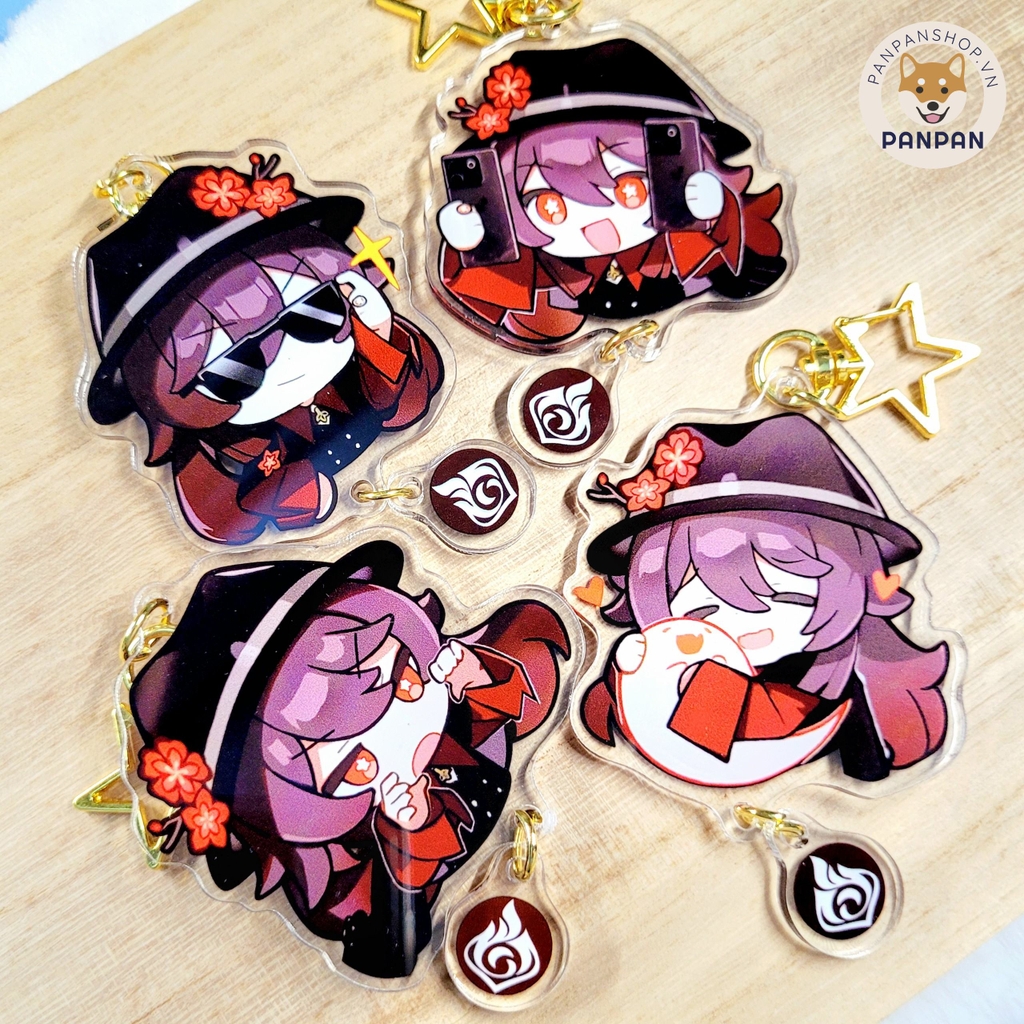 Móc khóa Anime DELUXE Genshin Impact Hutao kèm móc treo mini (6cm ...
