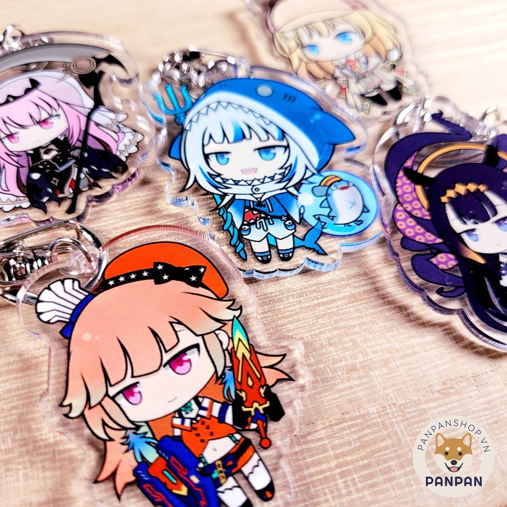 Móc khóa mica Hololive Myth VTuber (6cm) Mori Calliope, Gawr Gura ...